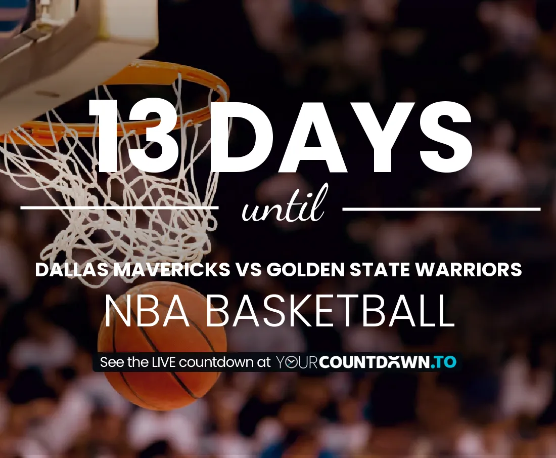 Dallas Mavericks vs Golden State Warriors Countdown | 2026 | Basketball