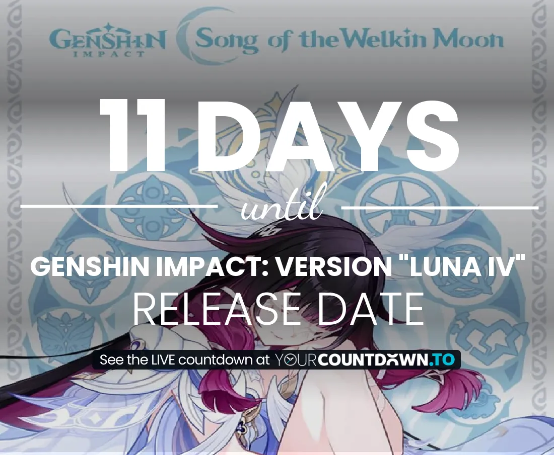 Countdown To Genshin Impact: Version "Luna IV" | Release Date