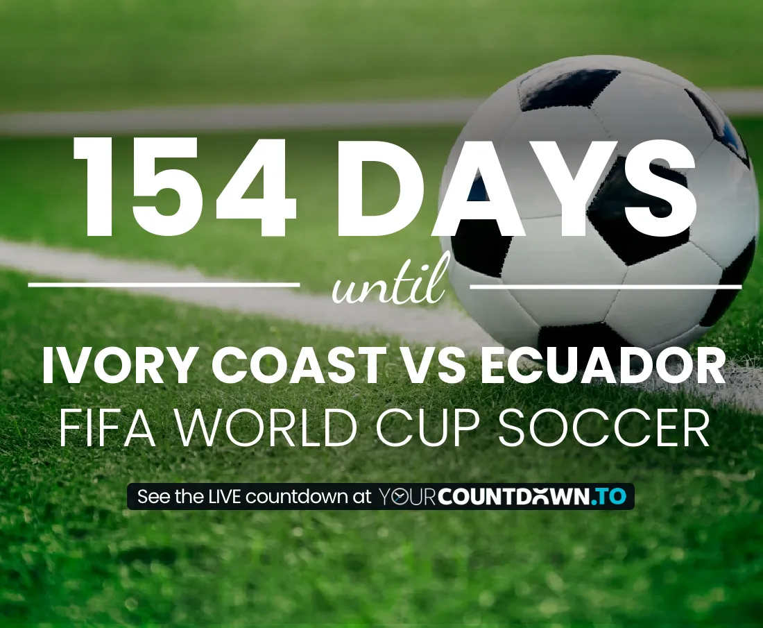 Ivory Coast vs Ecuador Countdown | 2026 | Soccer