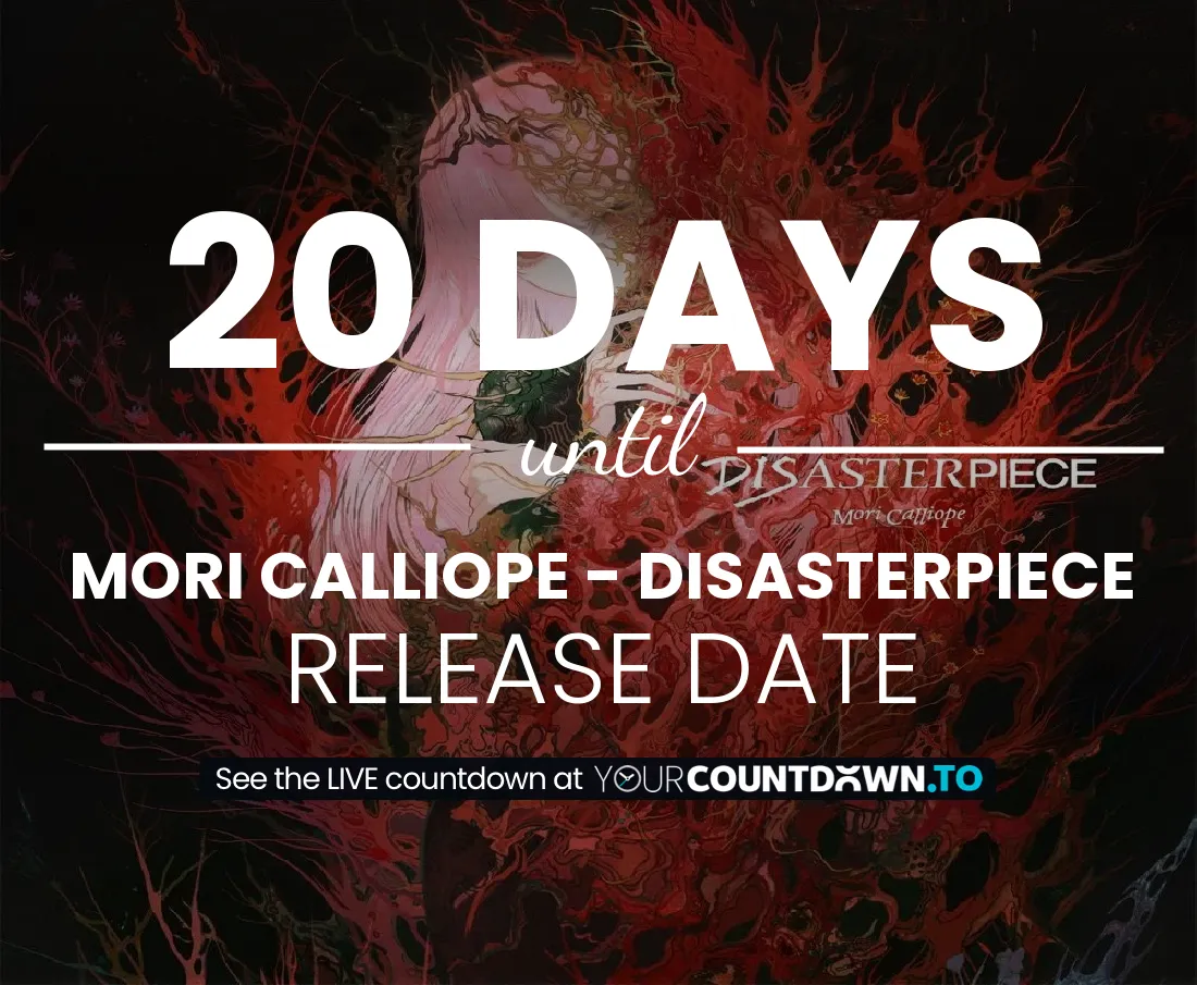 Countdown To Mori Calliope - DISASTERPIECE | Release Date