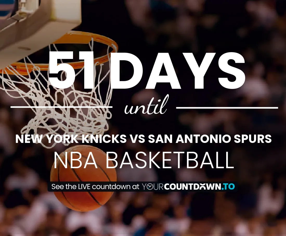 New York Knicks vs San Antonio Spurs Countdown | 2026 | Basketball