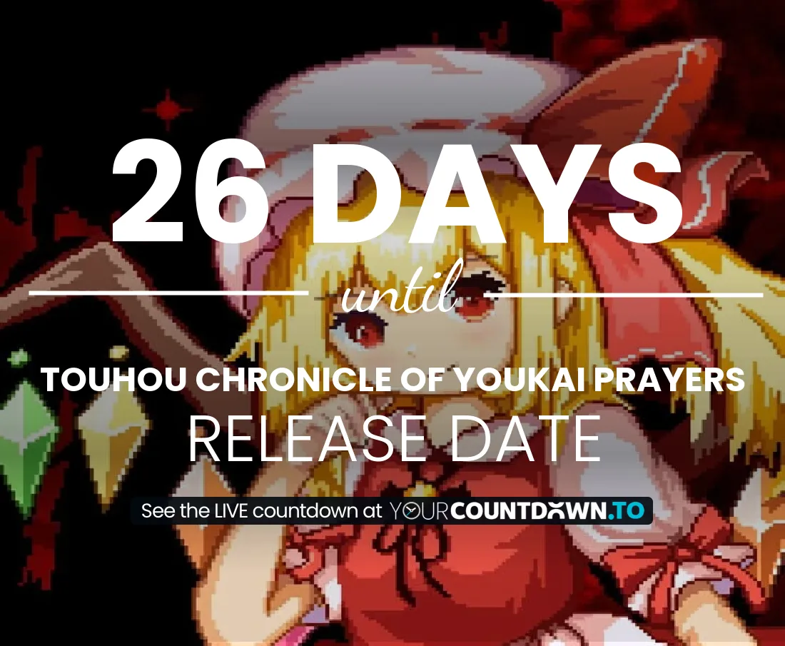 Countdown To Touhou Chronicle of Youkai Prayers | Release Date